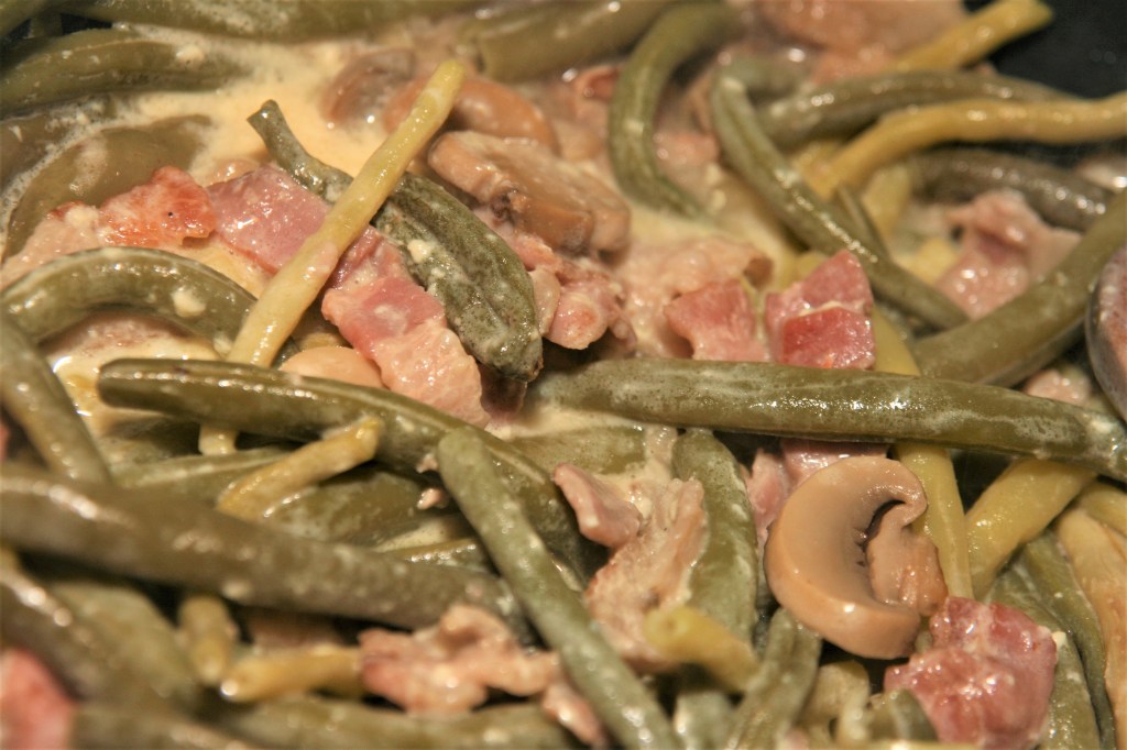 Haricots verts à la carbonara – Julie.Nutrition Simple & Tasty